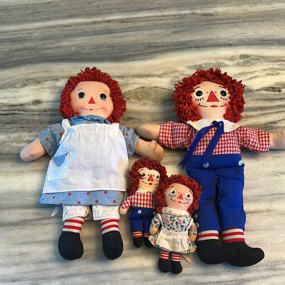 Knickerbocker | Toys | Vintage 96s Raggedy Ann And Classic Rag Doll Set ...
